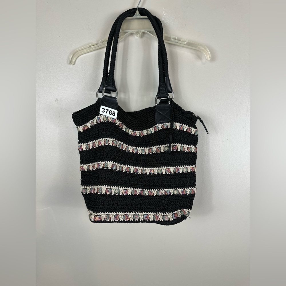 The Sak Black Ribbion Cambrian Large Crocheted Hobo P… - Gem